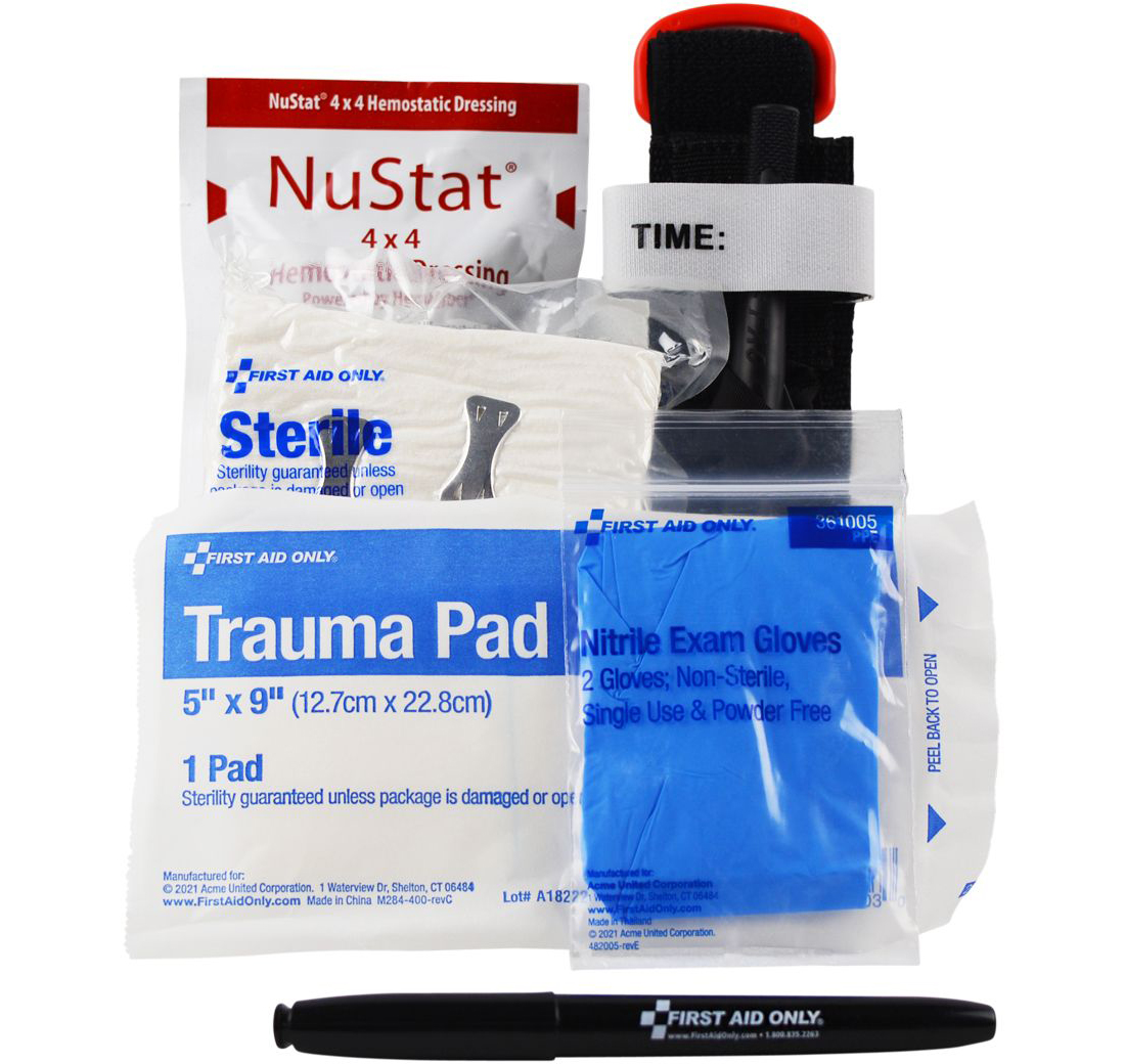 First Aid Only Right Response Critical Essentials Bleeding Control Kit ...