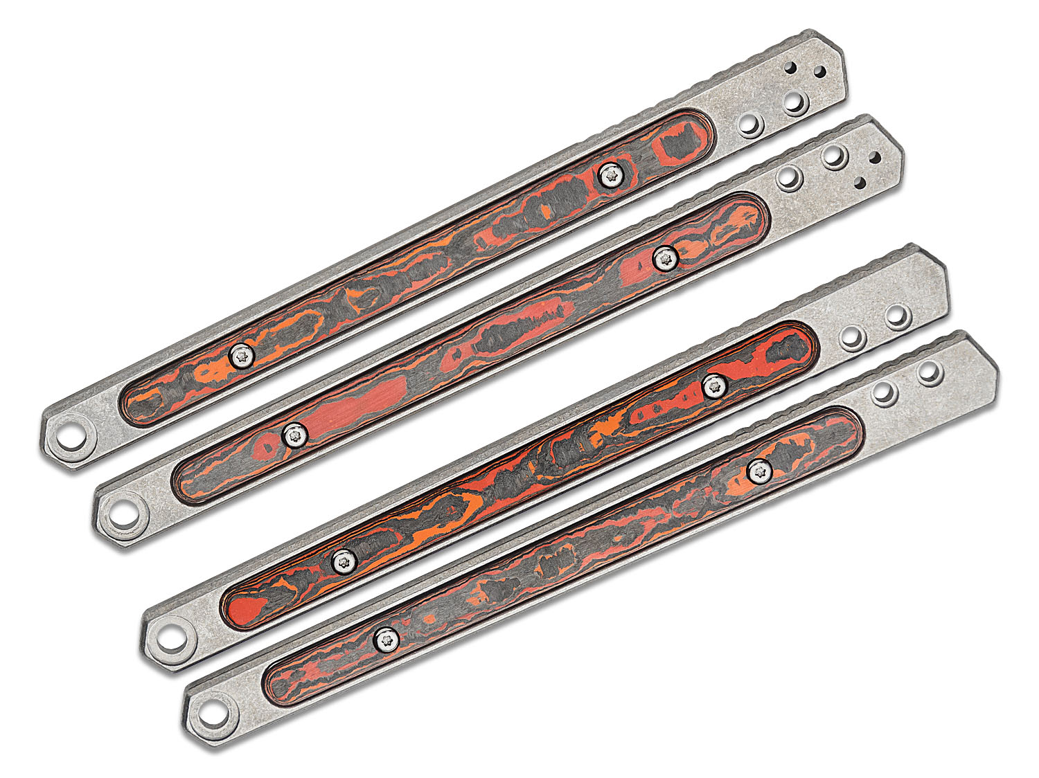 Flytanium Stonewashed Titanium Handles for Kershaw Lucha, Mars Valley ...