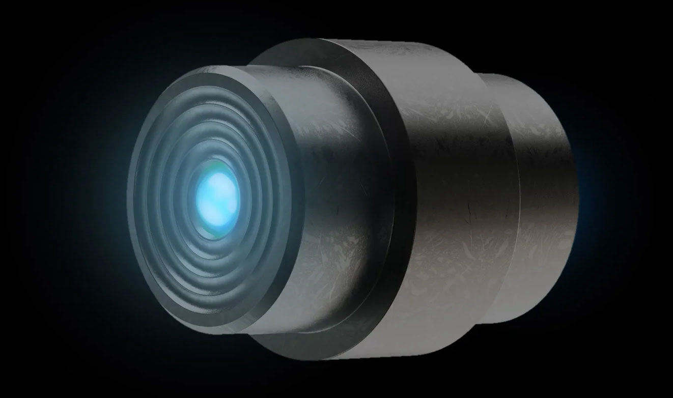 Flytanium Blue Tritium Titanium Stepped Hole Stopper for Spyderco ...