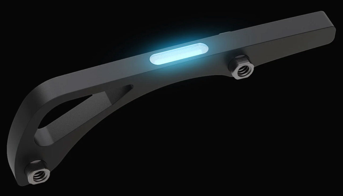 Flytanium Blue Tritium Titanium Backspacer for Benchmade Bugout, Black ...