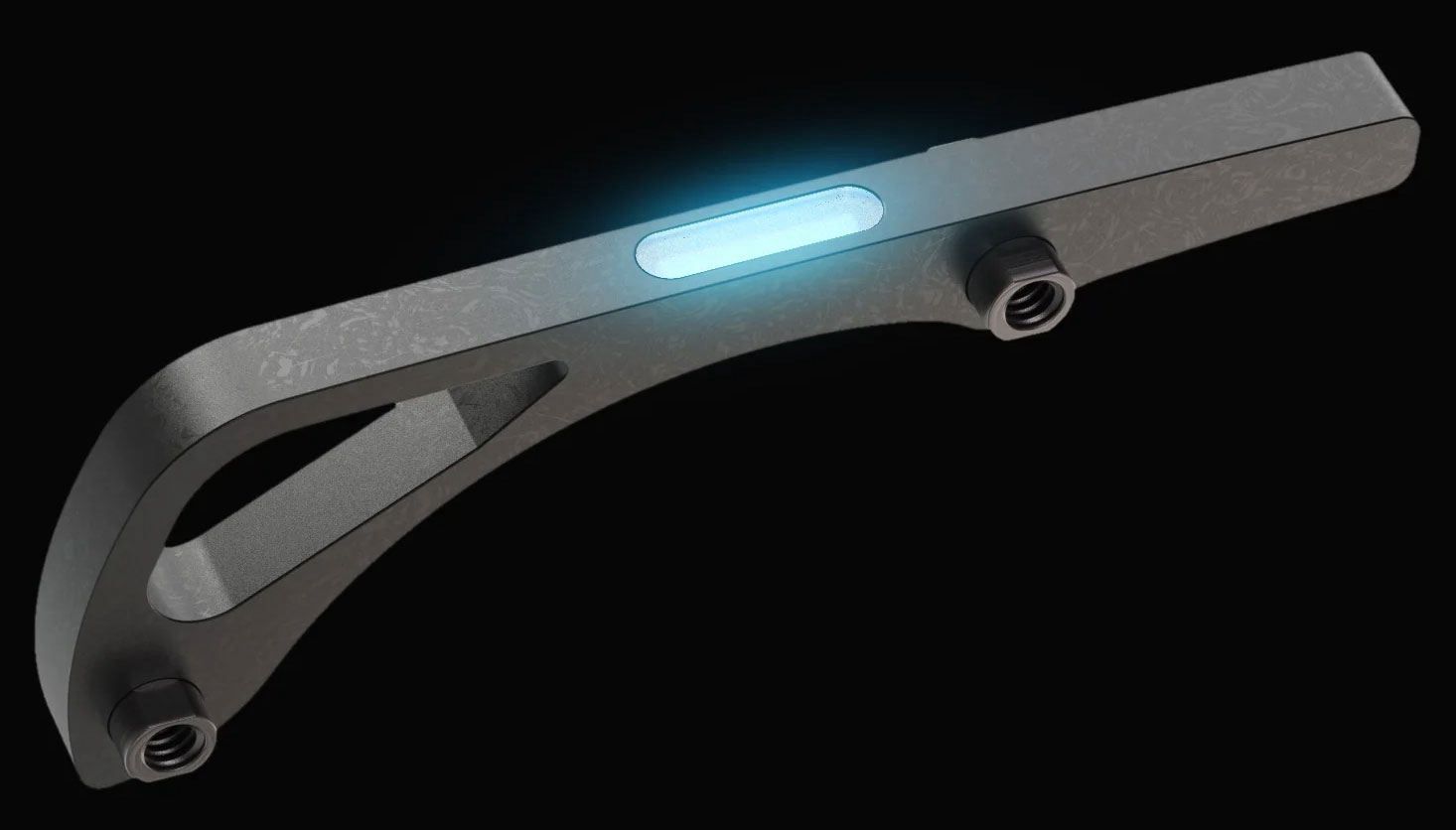 Flytanium Blue Tritium Titanium Backspacer for Benchmade Bugout ...