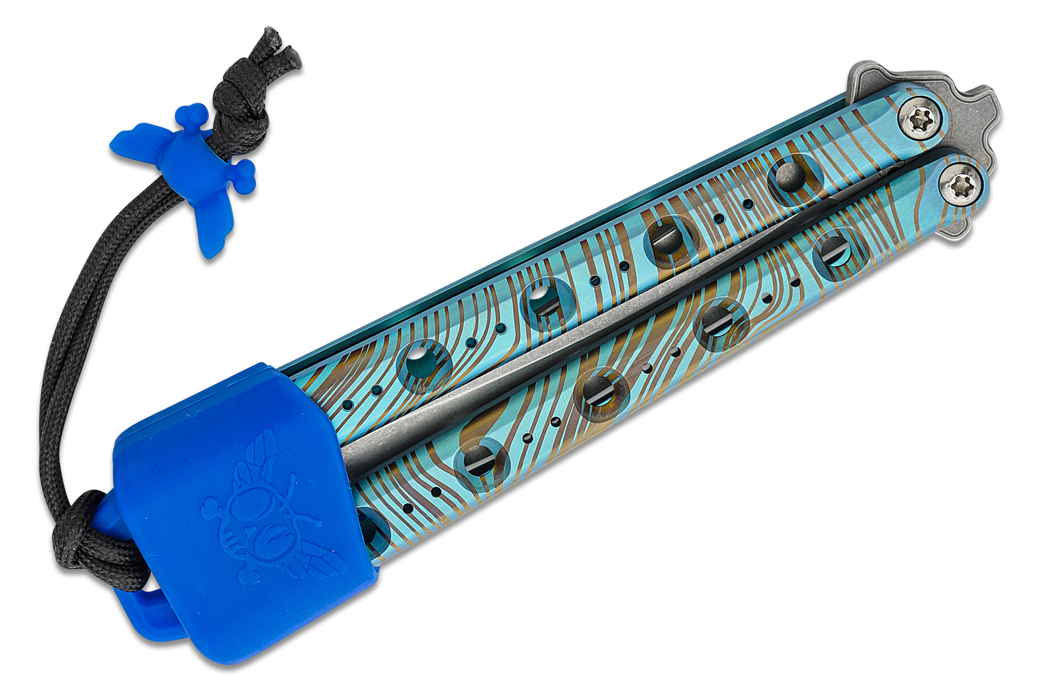 Flytanium Limited Edition FLY One #13 Butterfly Knife 4.25" S35VN Stonewashed Clip Point Blade ...