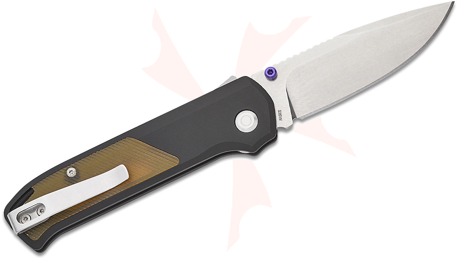 Flytanium Arcade Shark Lock Folding Knife 3.2" S35VN Stonewashed Drop ...