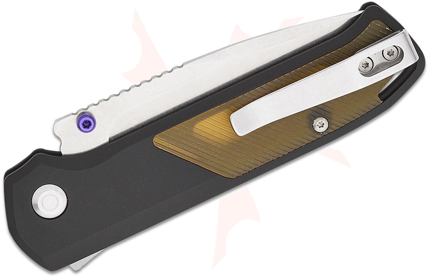 Flytanium Arcade Shark Lock Folding Knife 3.2" S35VN Stonewashed Drop Point Blade, Void Black ...