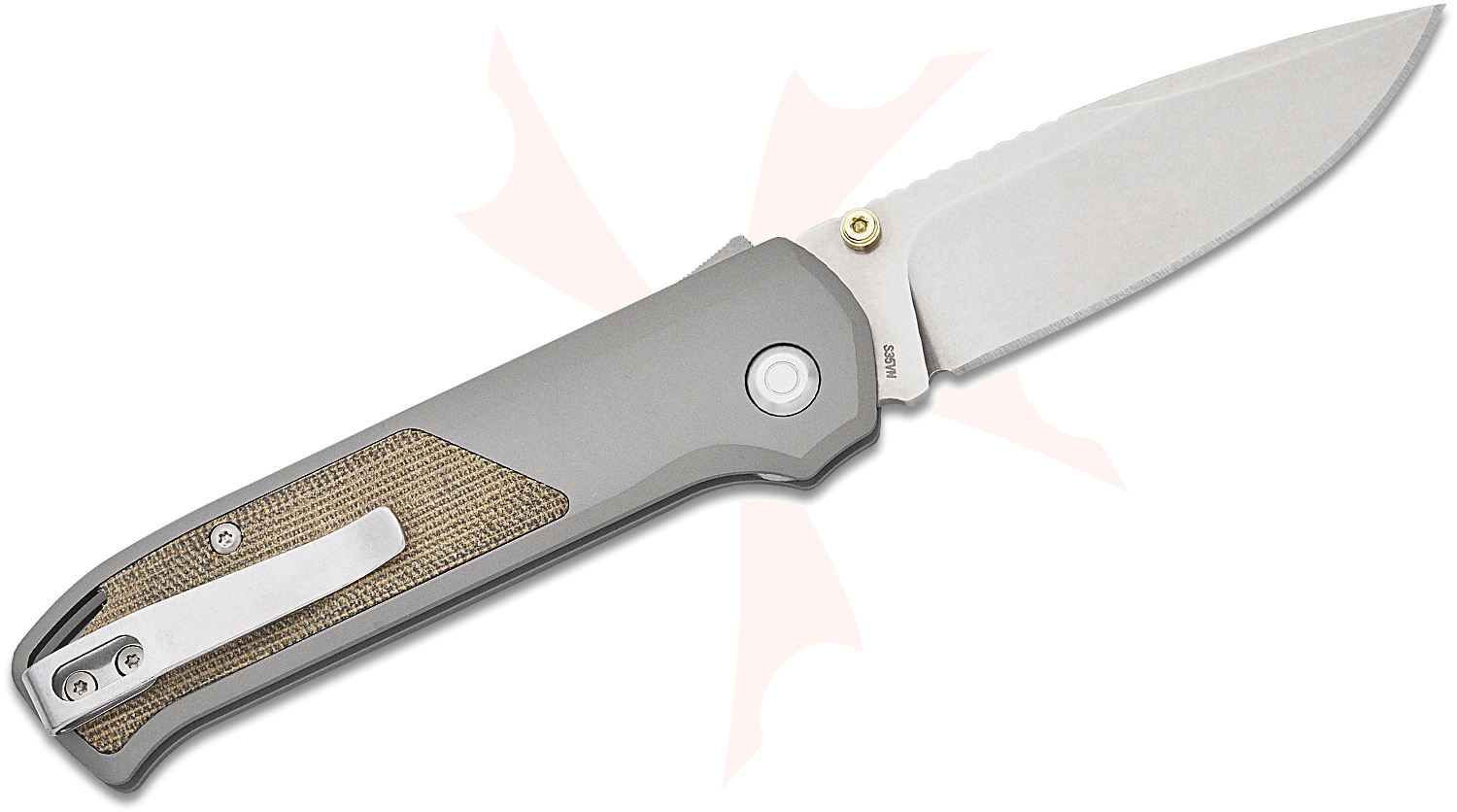Flytanium Arcade Shark Lock Folding Knife 3.2" S35VN Stonewashed Drop ...