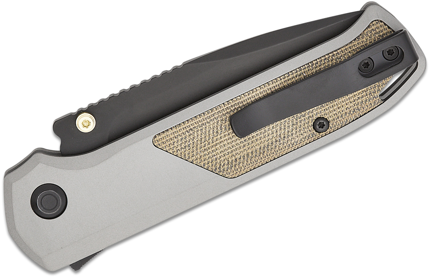 Flytanium Arcade Shark Lock Folding Knife 3.2" S35VN Black DLC Drop ...