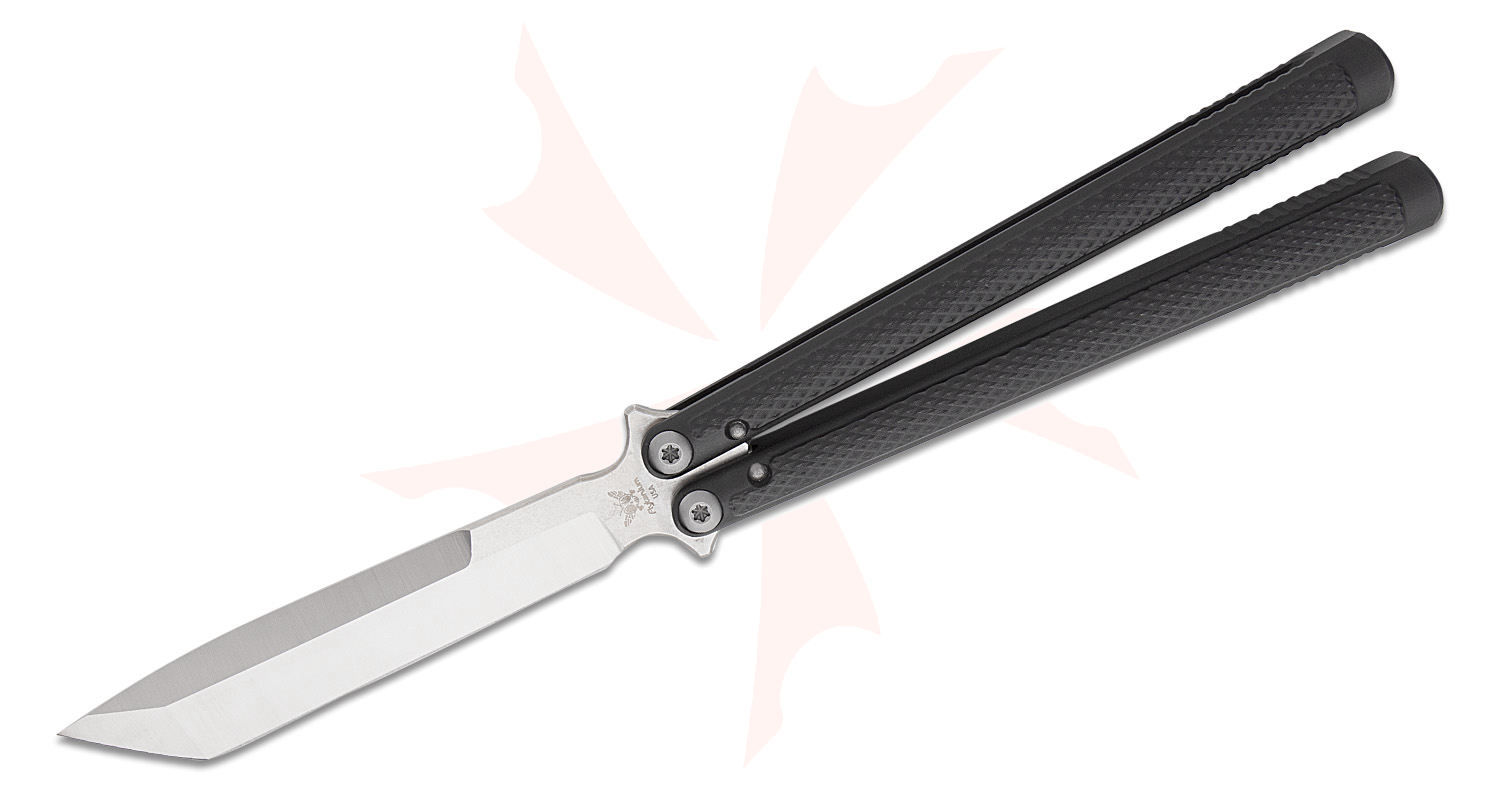 Flytanium Talisong Z Butterfly Knife 4.5" AEB-L Stonewashed Tanto Blade ...