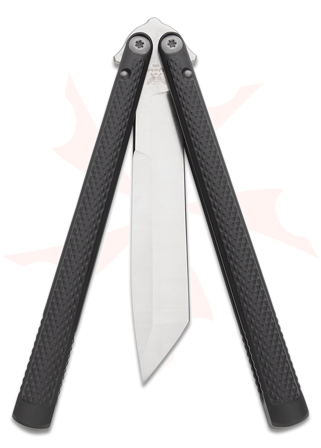 Flytanium Talisong Z Butterfly Knife 4.5" AEB-L Stonewashed Tanto Blade ...