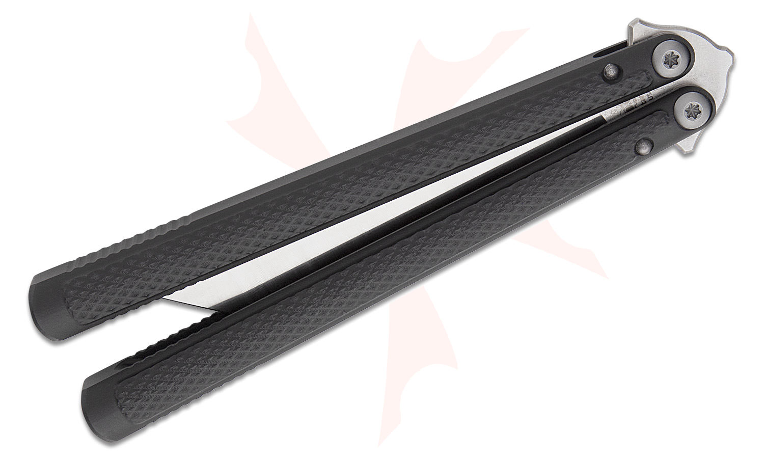 Flytanium Talisong Z Butterfly Knife 4.5" AEB-L Stonewashed Tanto Blade ...