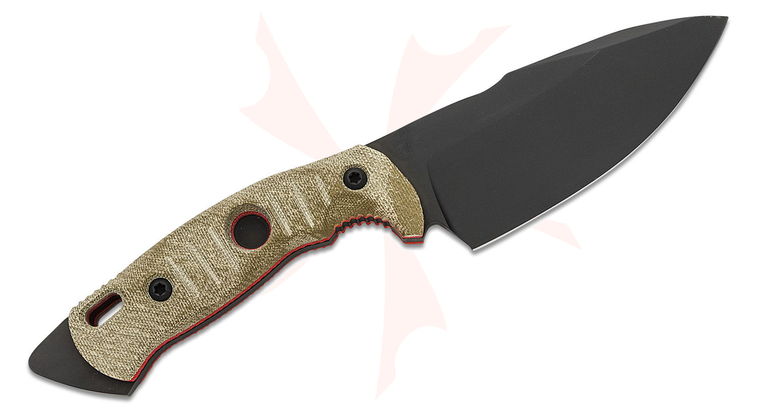 FOBOS Knives Alaris Fixed Blade Knife 4.92" CPM-3V Black PVD Drop Point ...