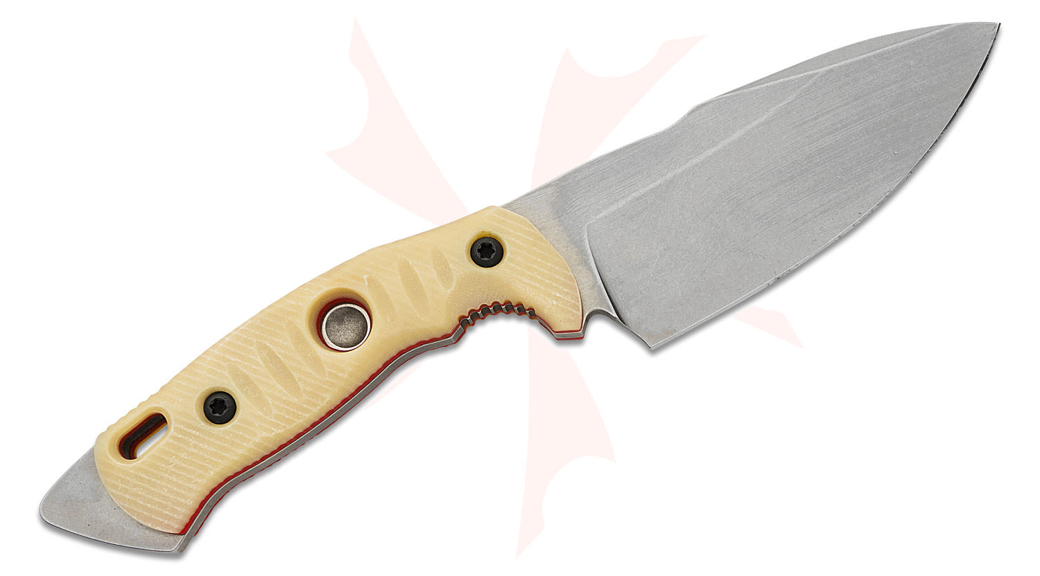 FOBOS Knives Alaris Fixed Blade Knife 4.92" CPM-3V Stonewashed Drop ...