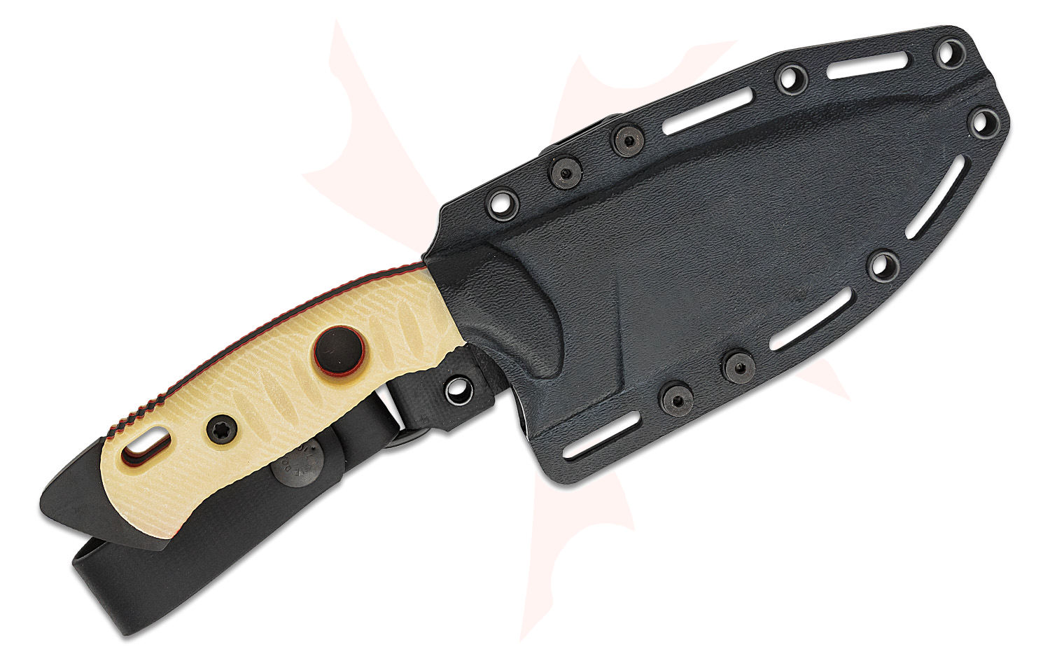 FOBOS Knives Alaris Fixed Blade Knife 4.92" CPM-3V Black PVD Drop Point ...