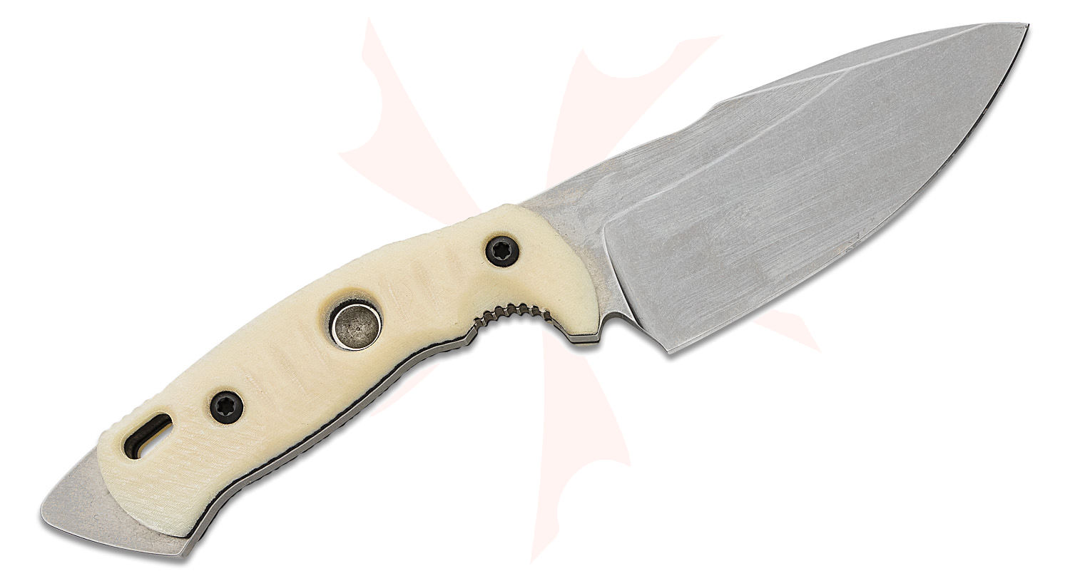 FOBOS Knives Alaris Fixed Blade Knife 4.92" CPM-3V Stonewashed Drop ...