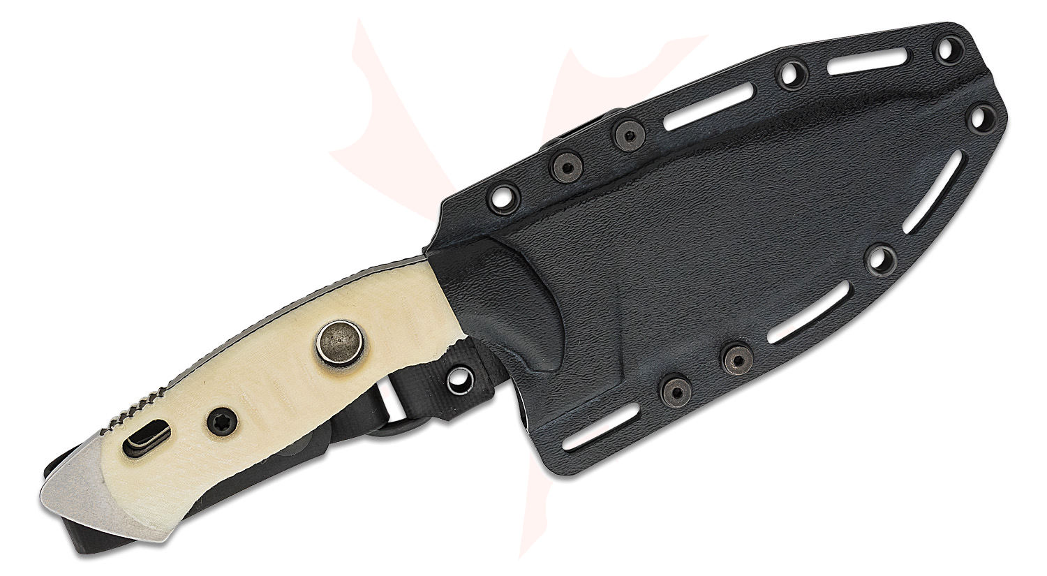 FOBOS Knives Alaris Fixed Blade Knife 4.92" CPM-3V Stonewashed Drop ...