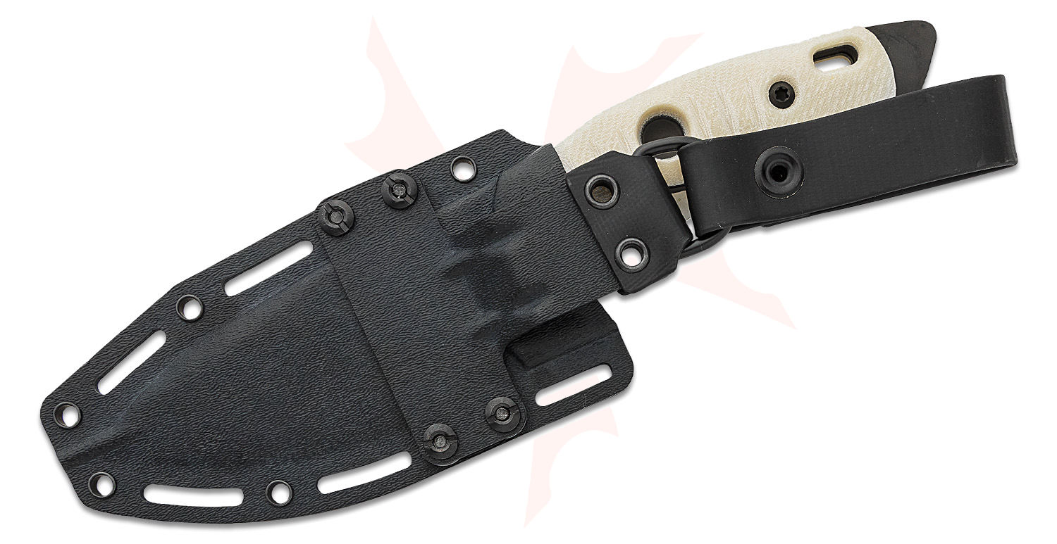 FOBOS Knives Alaris Fixed Blade Knife 4.92" CPM-3V Black PVD Drop Point ...