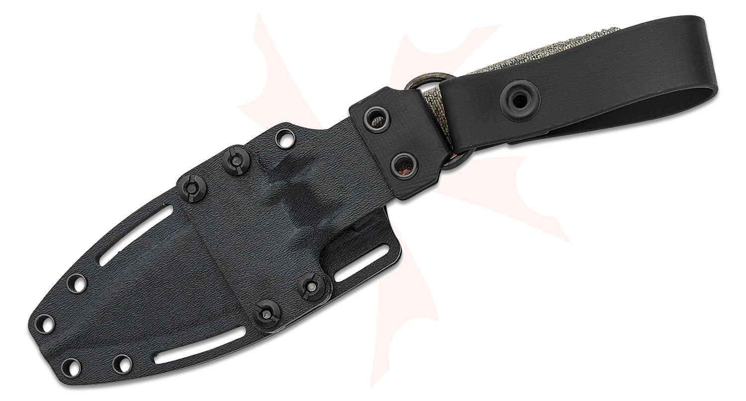 FOBOS Knives Cacula Fixed Blade Knife 4.31" CPM-S35VN Stonewashed Drop ...