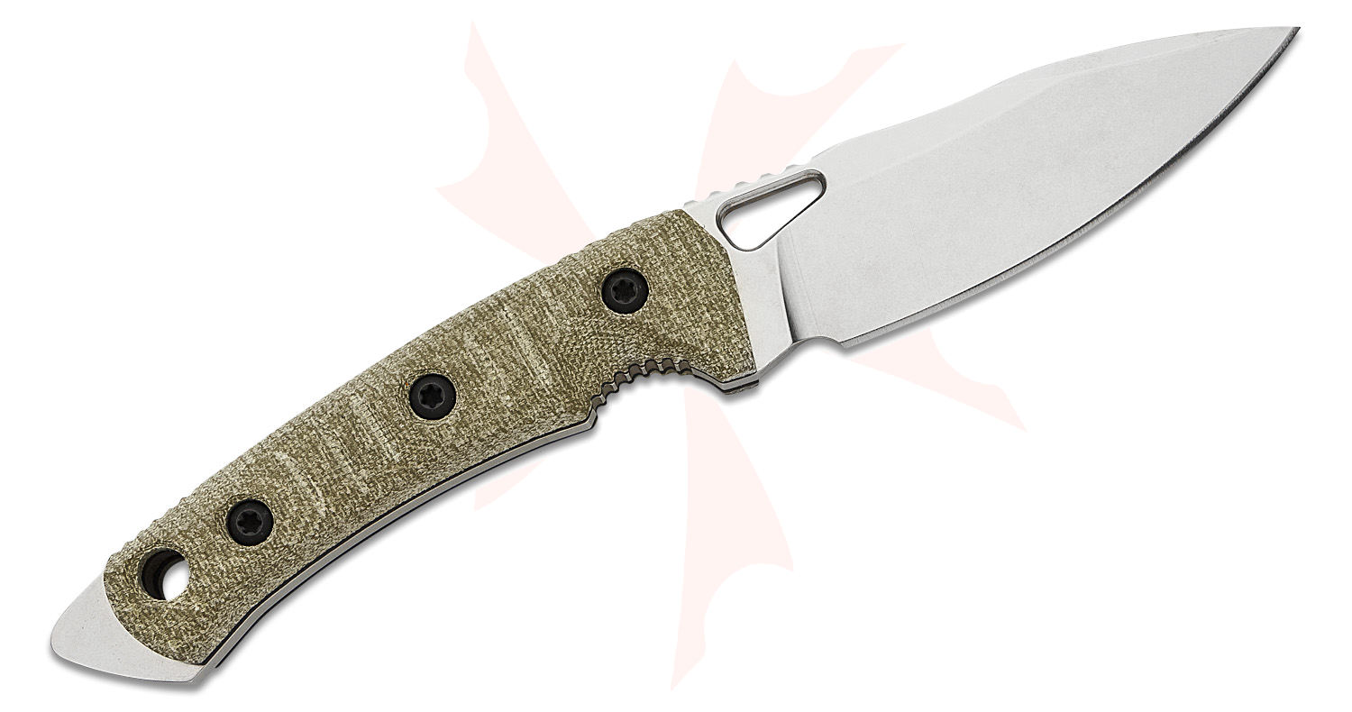 FOBOS Knives Cacula Fixed Blade Knife 4.31" CPM-S35VN Stonewashed Drop ...