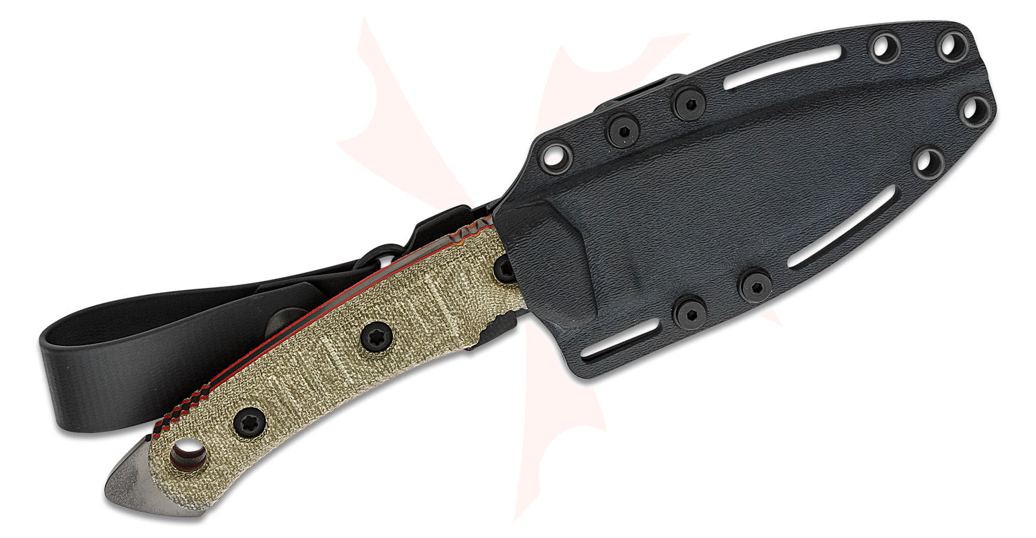 FOBOS Knives Cacula Fixed Blade Knife 4.31" CPM-S35VN Black PVD Drop ...