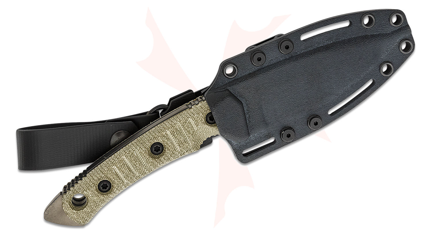 FOBOS Knives Cacula Fixed Blade Knife 4.31" CPM-S35VN Black PVD Drop ...