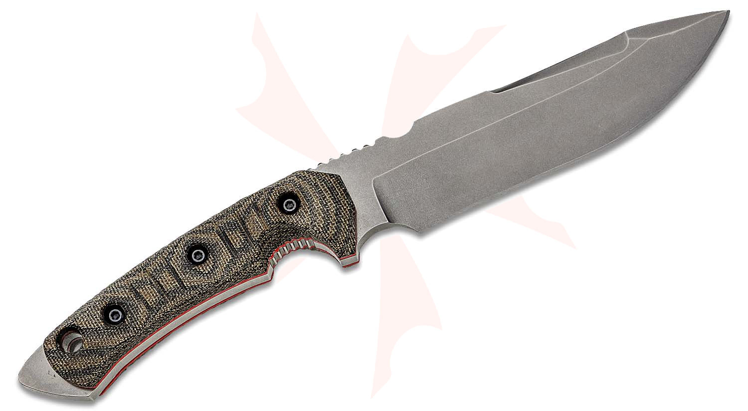 FOBOS Knives Tier 1-C Fixed Blade Knife 6.45" CPM-3V Stonewashed Drop ...