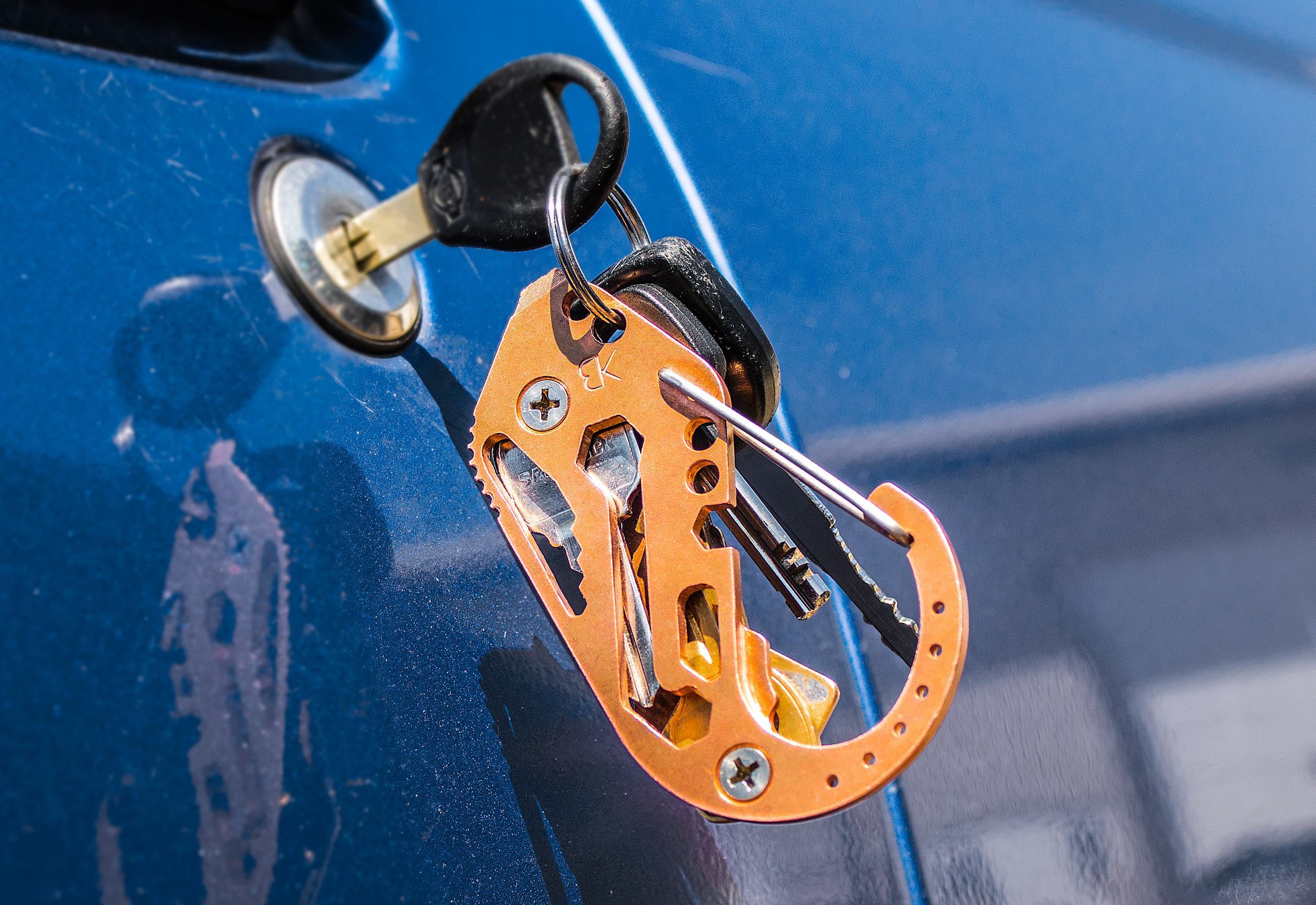 Fortius Arms Tumbled Aluminum KeyBiner Carabiner Key Retention System ...