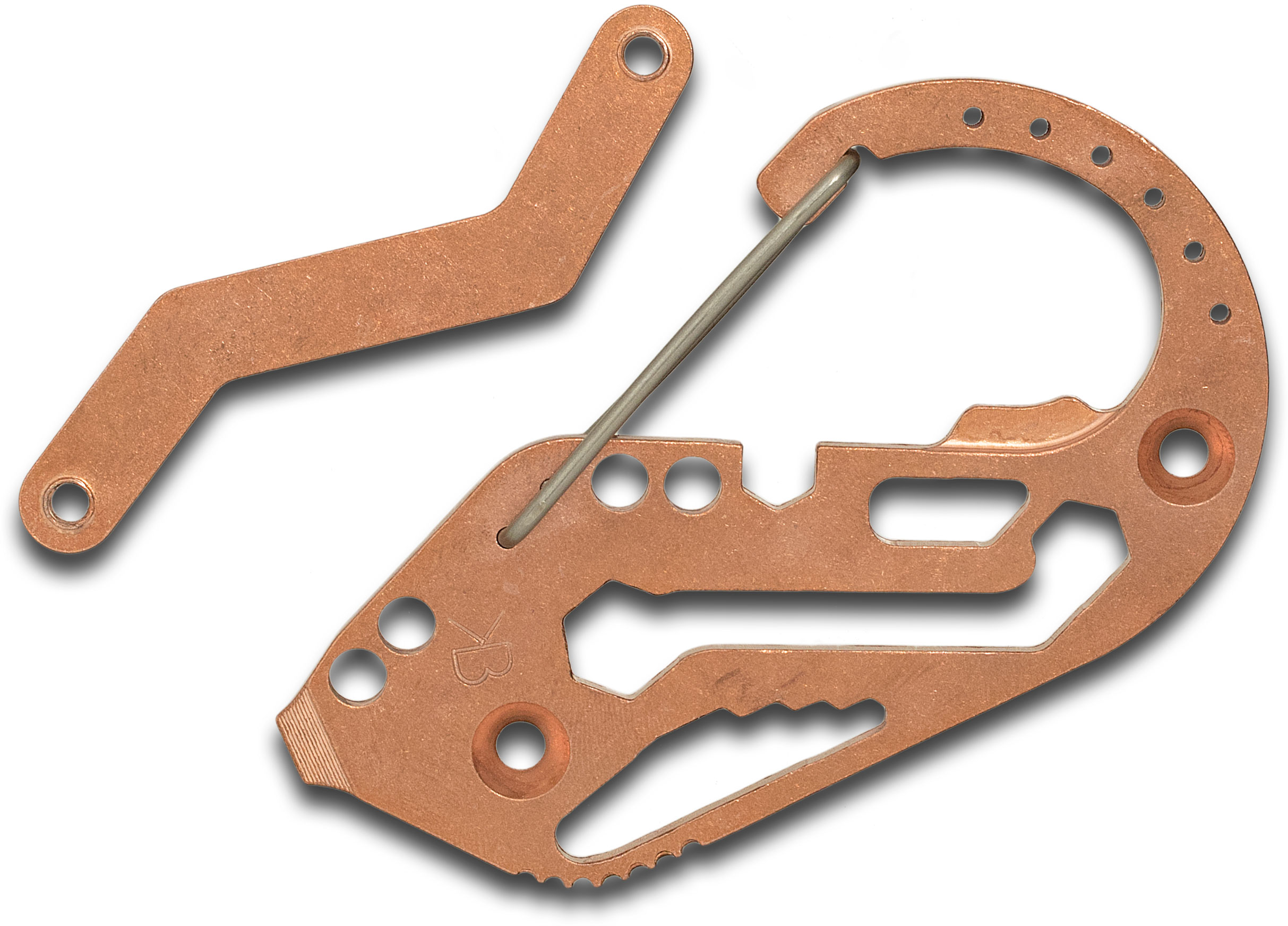 Fortius Arms Tumbled Copper KeyBiner Carabiner Key Retention System ...