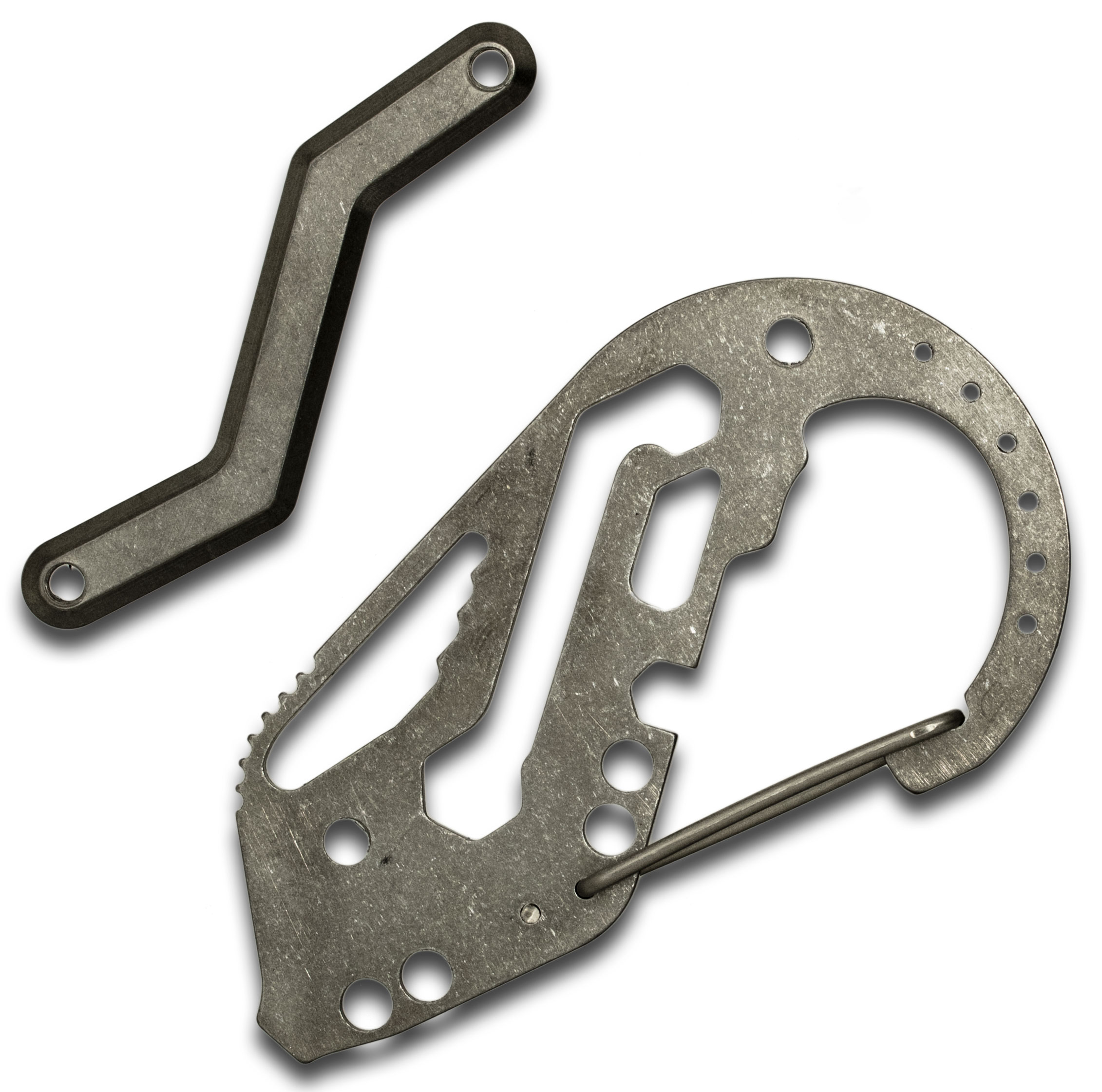 Fortius Arms Tumbled Titanium KeyBiner Carabiner Key Retention System ...