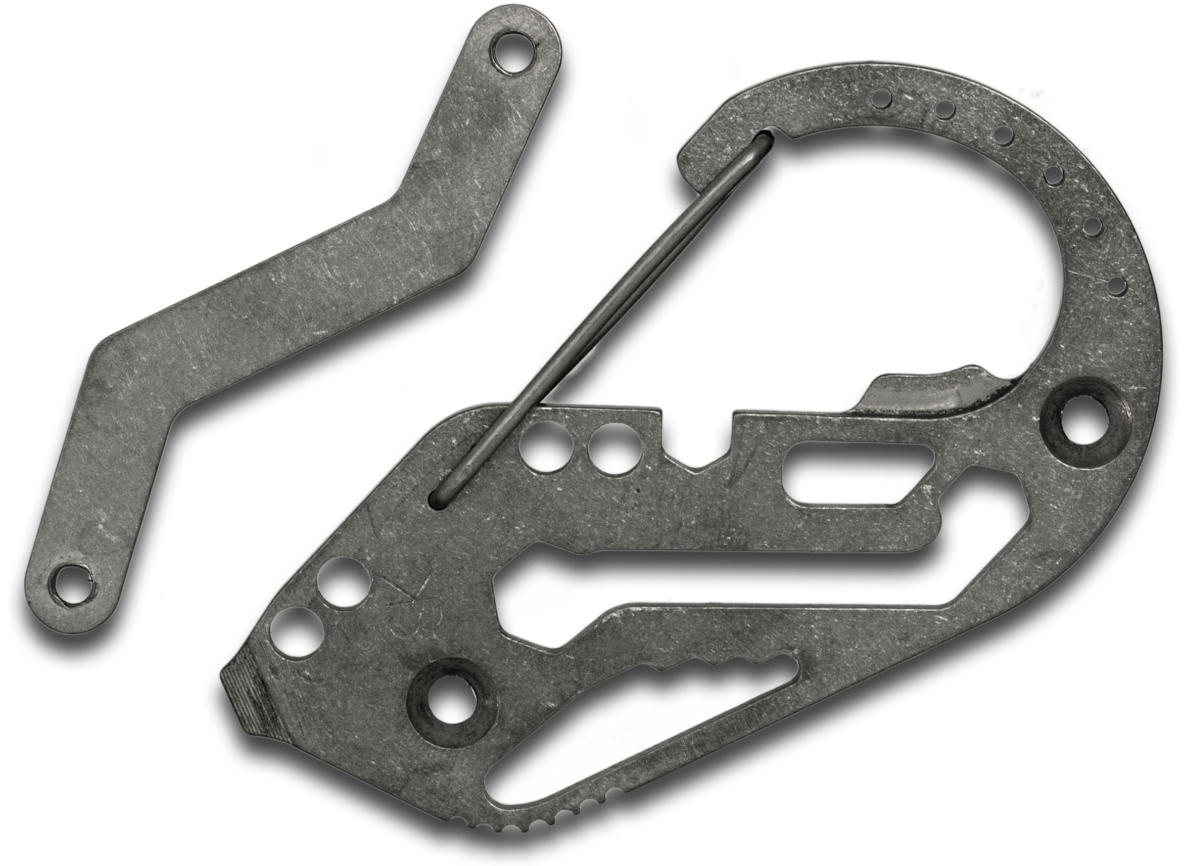 Fortius Arms Tumbled Titanium KeyBiner Carabiner Key Retention System ...