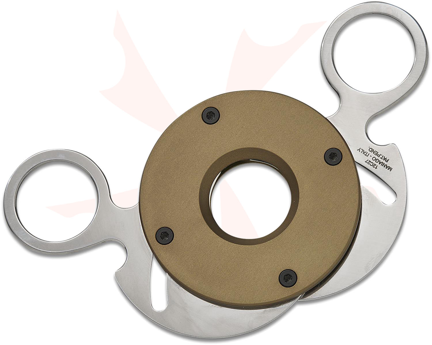 Fox Knives 743 The Circle Cigar Cutter, 12C27 Satin Blade, Bronze ...