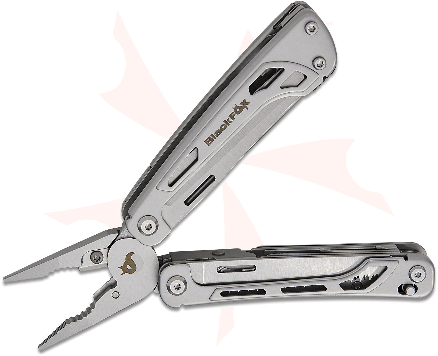 Fox BlackFox BF-206 Fortitude Multi-Tool, 4.17" Closed, Stainless Steel ...
