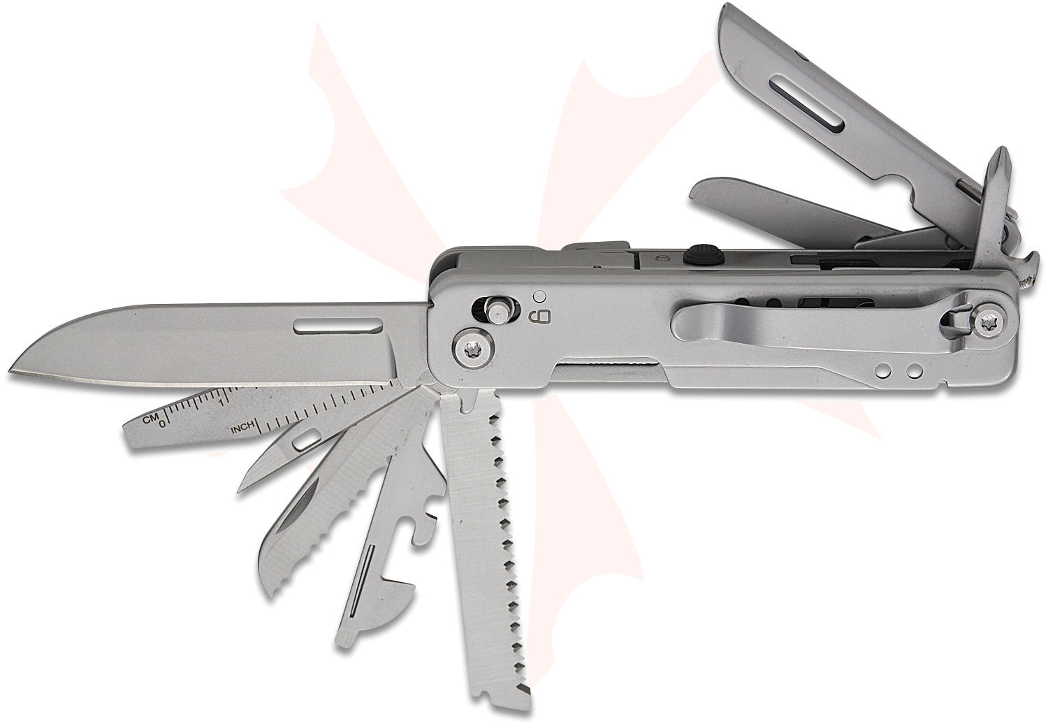 Fox BlackFox BF-207 Solver Multi-Tool with Detachable Scissors, 3.66" Closed, Stainless Steel ...