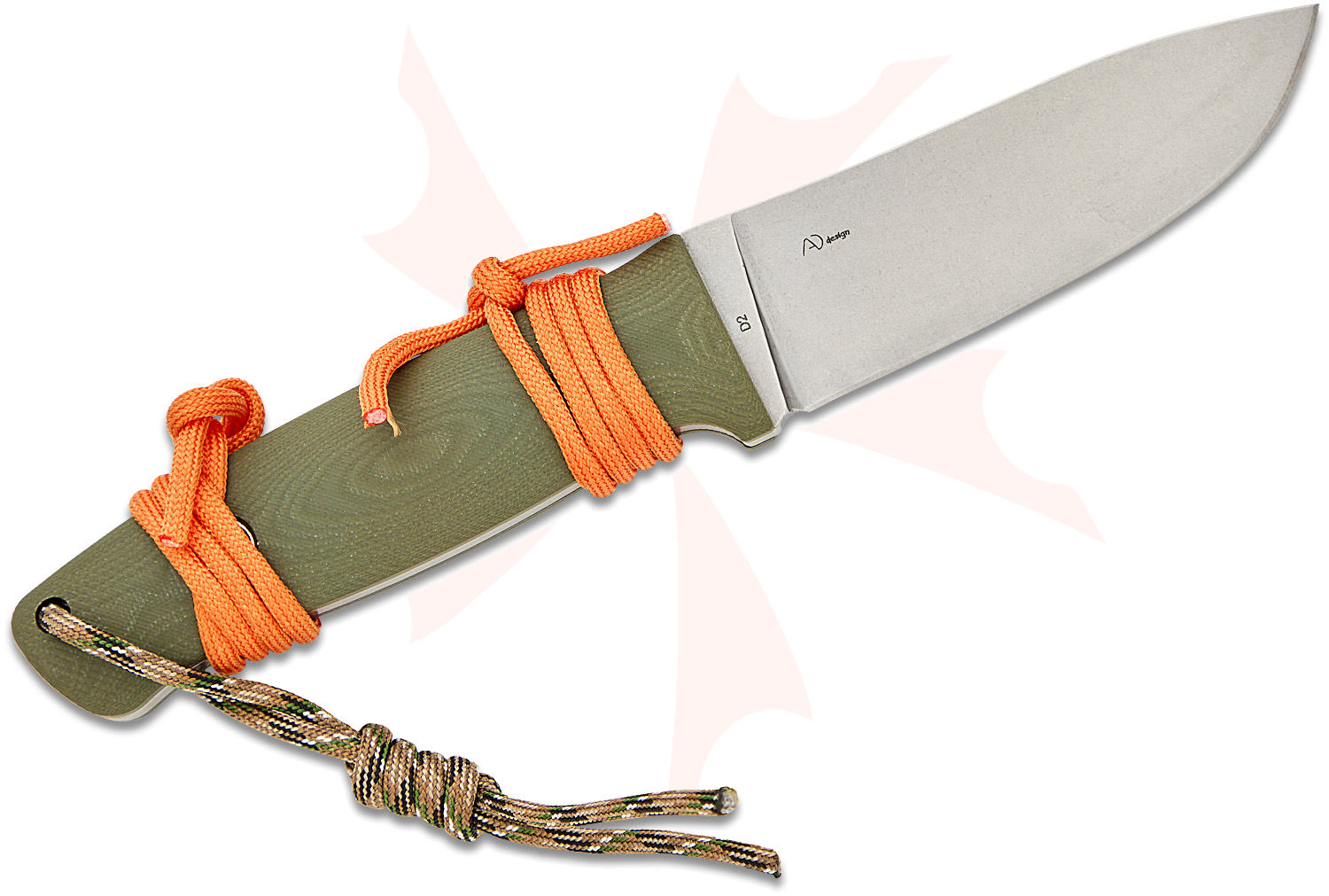 Fox BlackFox BF-710 D2 Vesuvius Fixed Blade Knife 4.13" D2 Stonewashed ...
