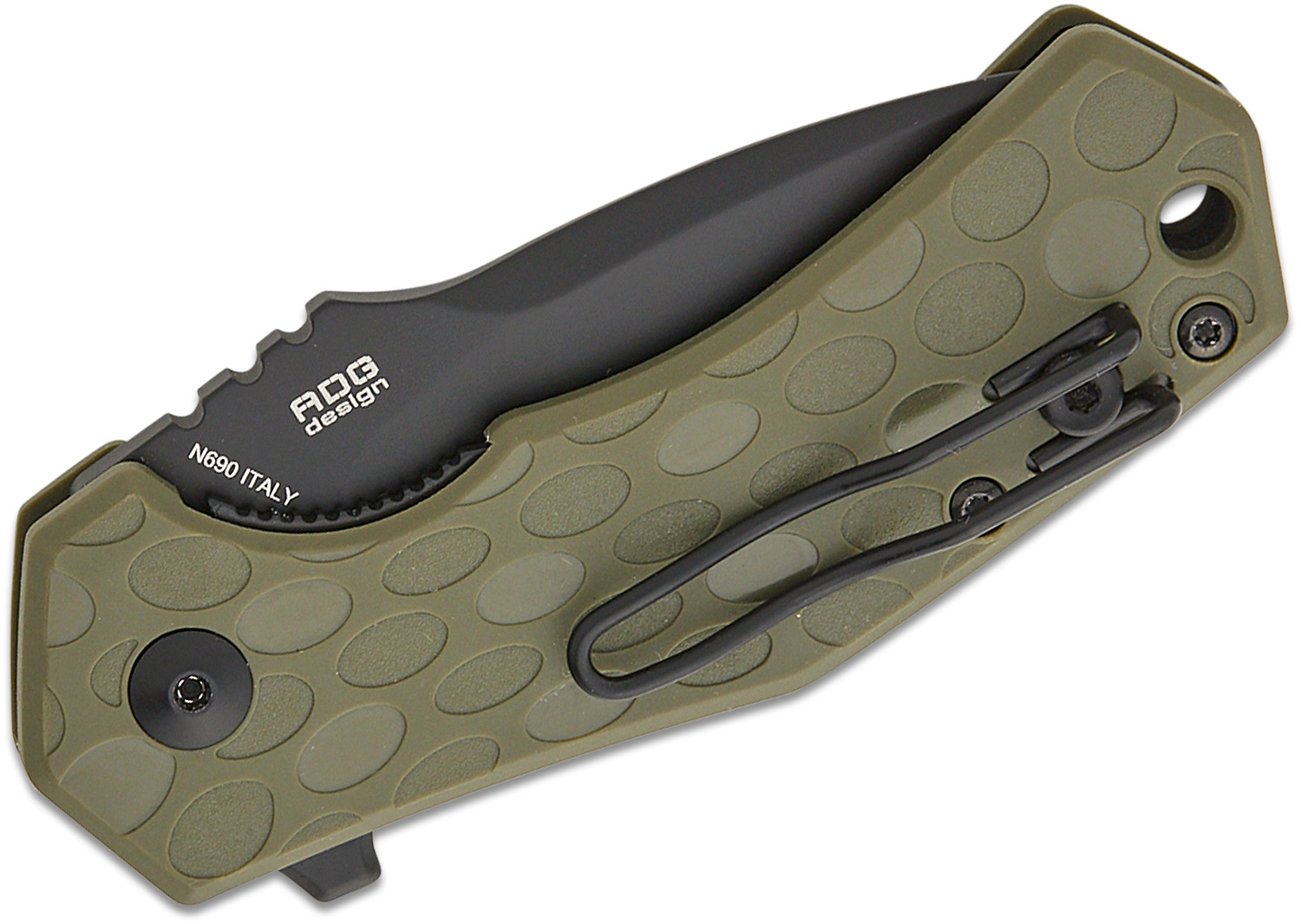 Fox FX-540 OD Italico Liner Lock Flipper Knife 2.36" N690 Black Drop ...