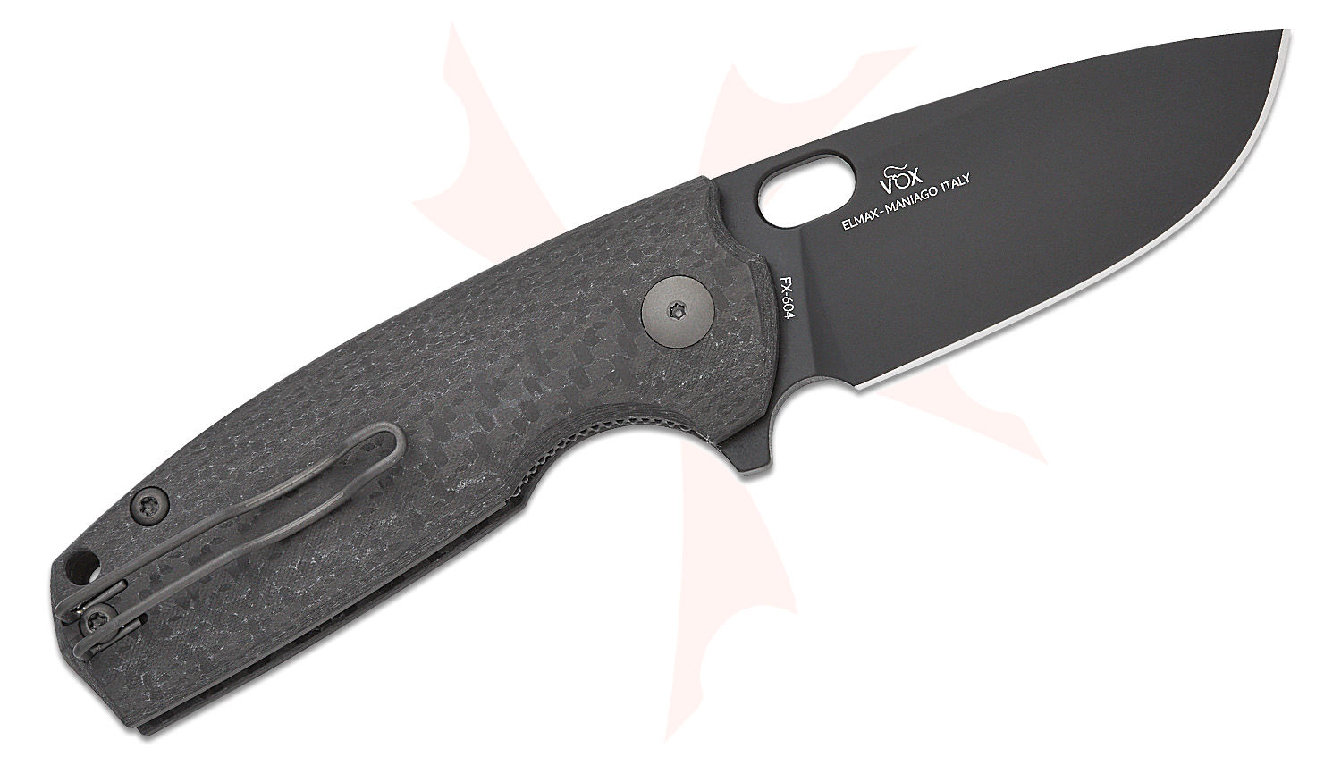 Fox FX-604 CF Jesper Voxnaes Core Liner Lock Flipper Knife 3.15" Elmax ...