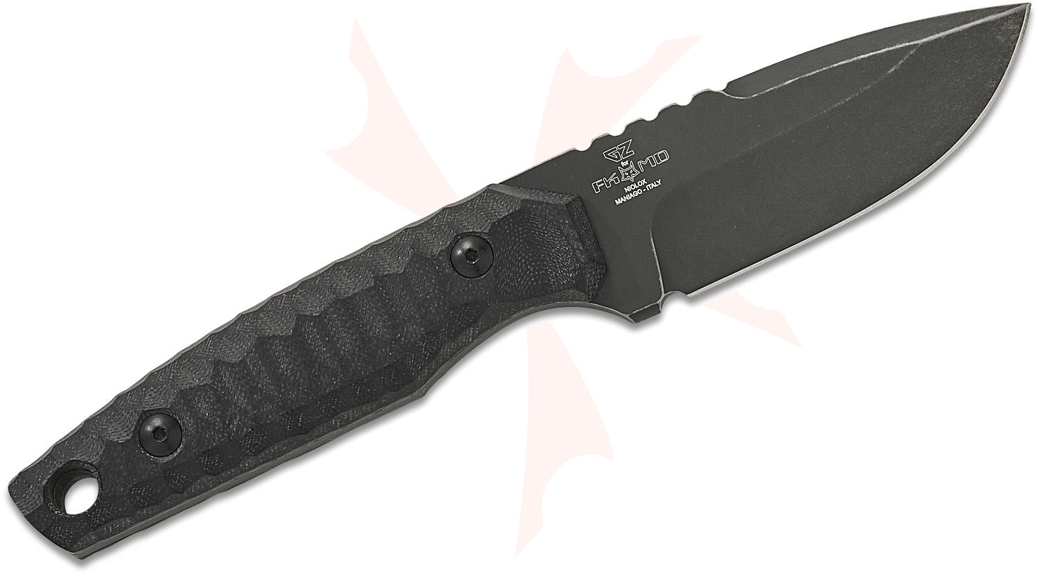 Fox FX-627 G10B KS Fixed Blade Knife 3.15" Niolox Black Stonewashed ...