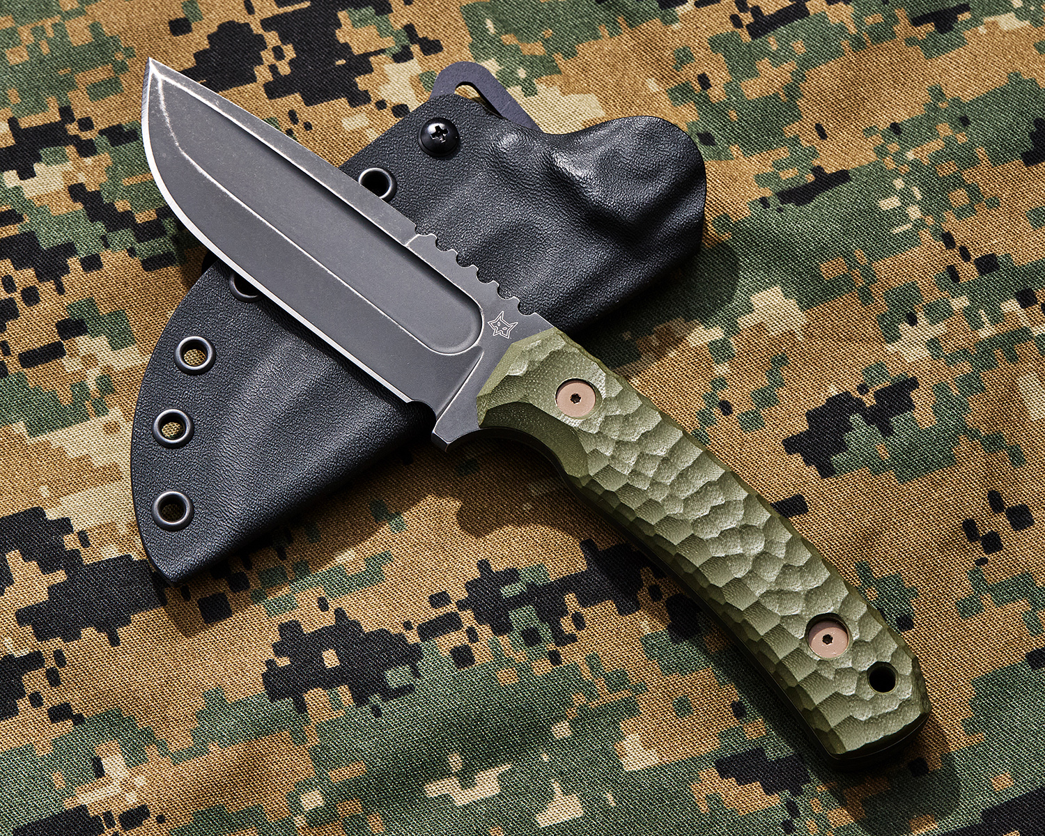 Fox FKMD FX-628 G10OD Monteserra Fixed Blade Knife 4.33" Niolox Black ...