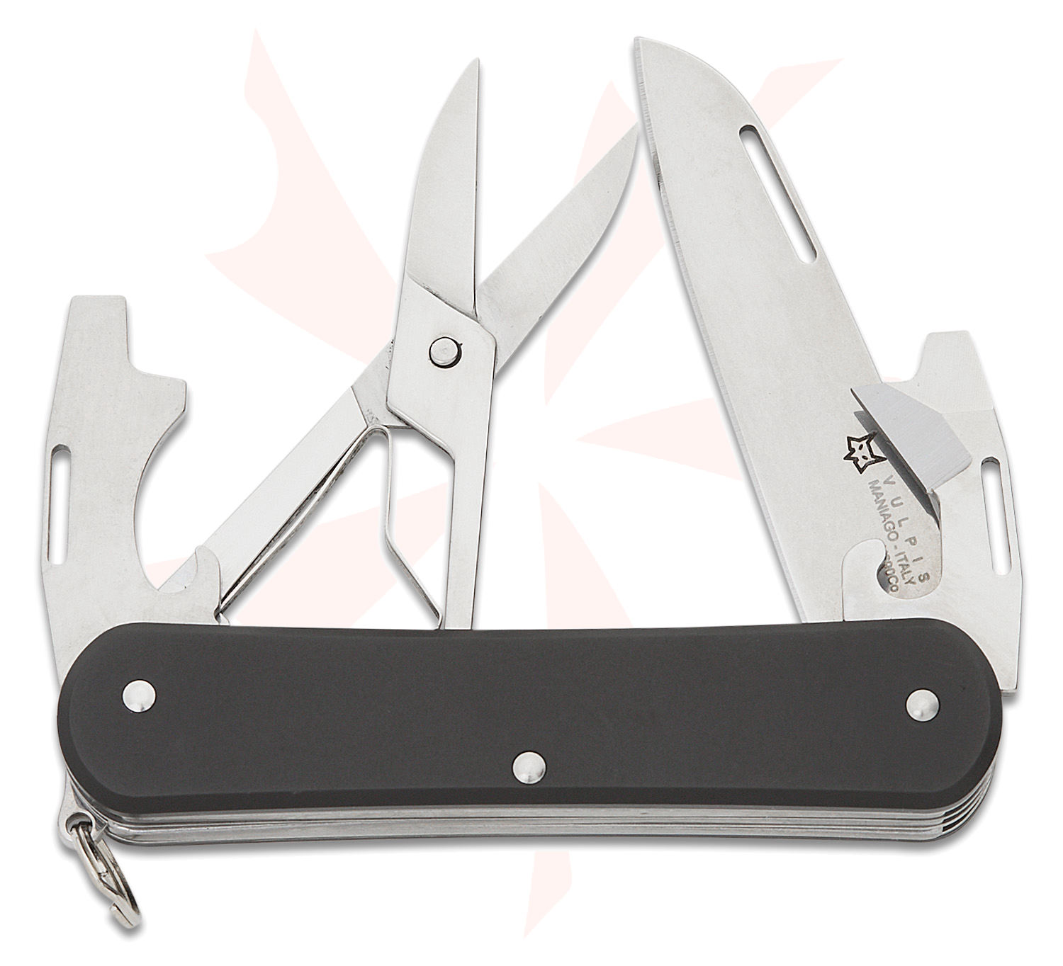 Fox Knives FX-VP130-F4 BK Vulpis F4 Multi-Tool, Black Anodized Aluminum ...