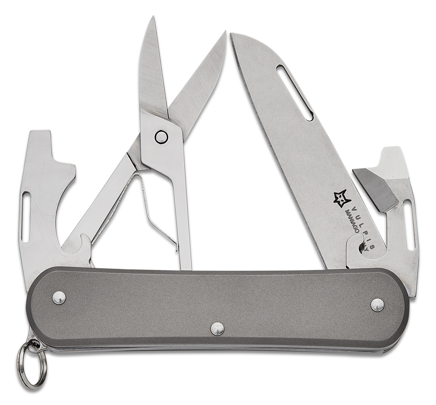 Fox Knives FX-VP130-F4 TI Vulpis S4 Multi-Tool, M390 Blade, Titanium ...