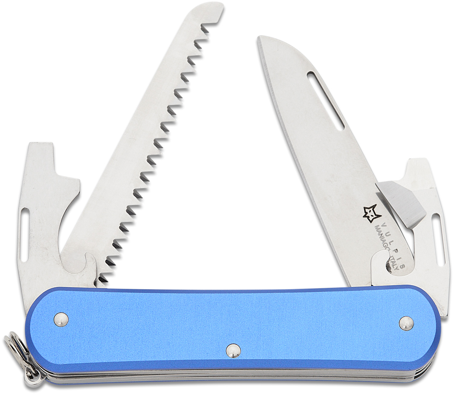 Fox Knives FX-VP130-S4 SB Vulpis S4 Multi-Tool, N690 Blade, Blue ...