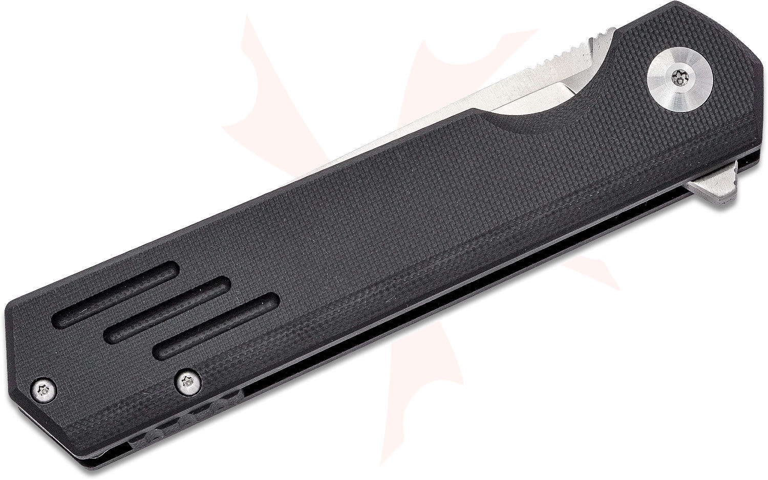 Fox BlackFox BF-740 Revolver Flipper Knife 3.625" Satin Plain Blade ...