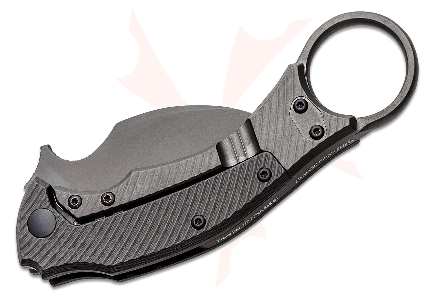 Fox Bastinelli 591 Luxury Black Bird Folding Karambit 2.25" Elmax Black ...