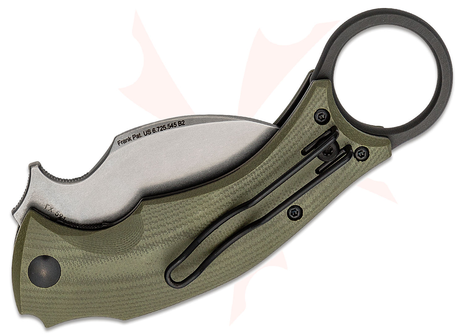 Fox Bastinelli 591ODSW Black Bird Folding Karambit 2.25" N690Co ...