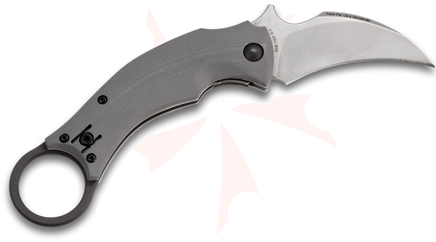 Fox Bastinelli 591 Black Bird Folding Karambit 2.25" N690Co Stonewashed ...