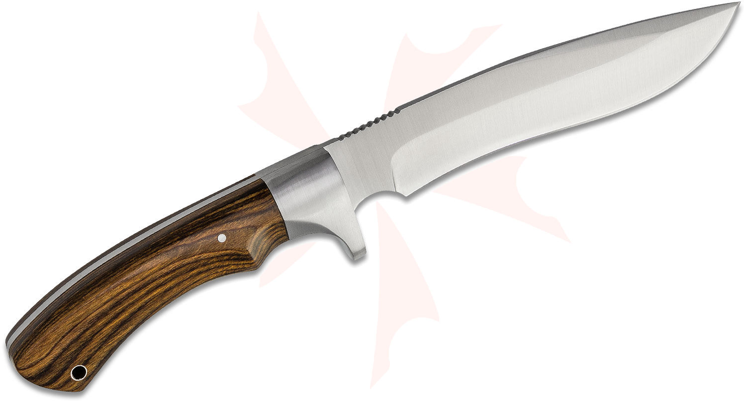 Fox BlackFox BF-0701 Fixed Blade Hunting Knife 7.28" Satin Recurve Drop ...