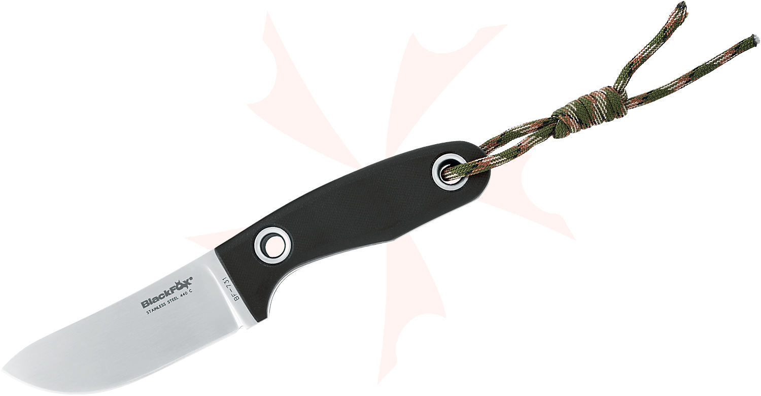 Fox BlackFox BF-731 Viator Fixed Blade Knife 3.54" Satin Plain Blade ...