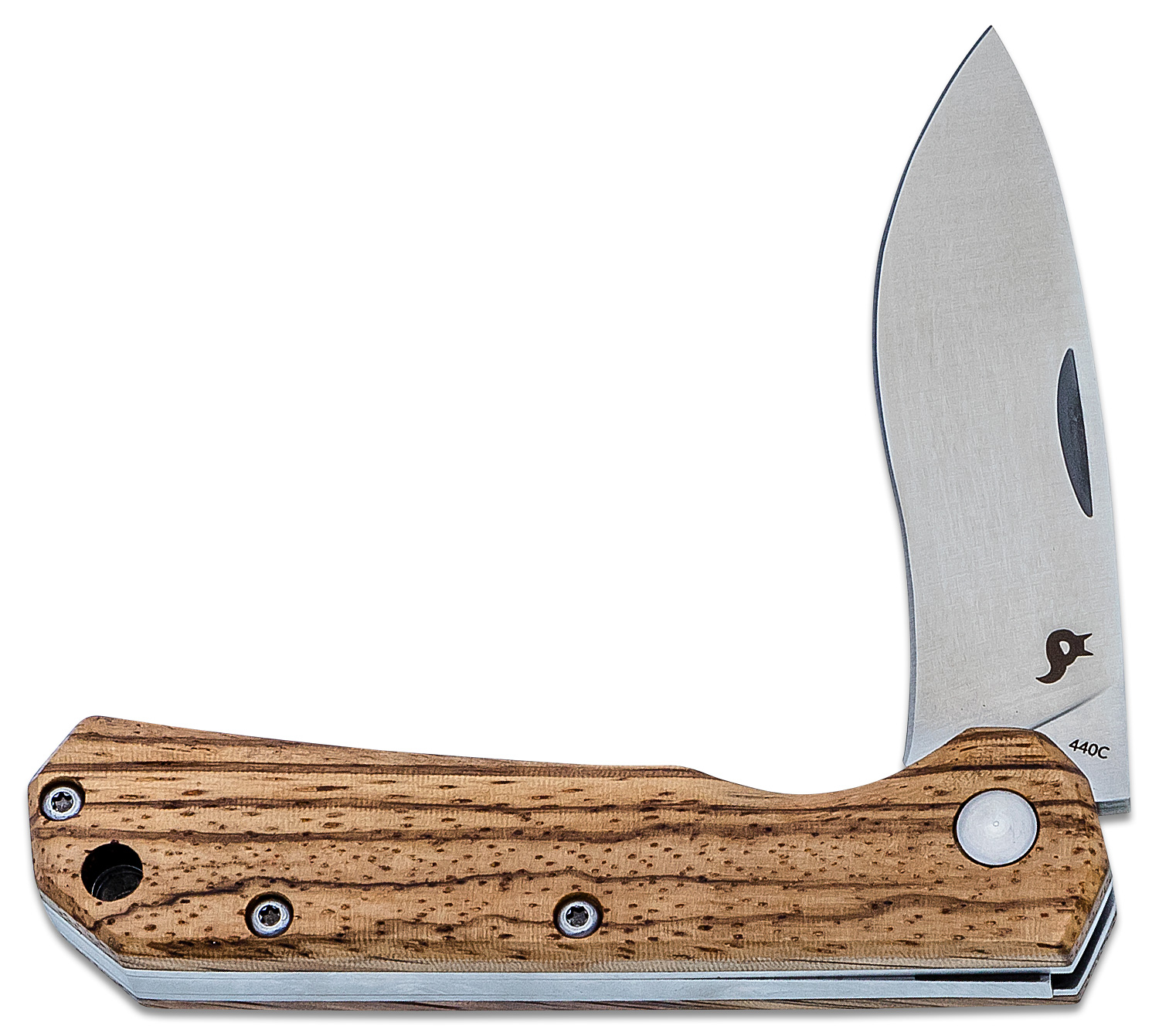 Fox BlackFox BF-748 ZW Ciol Folding Knife 2.76" 440C Satin Plain Blade ...