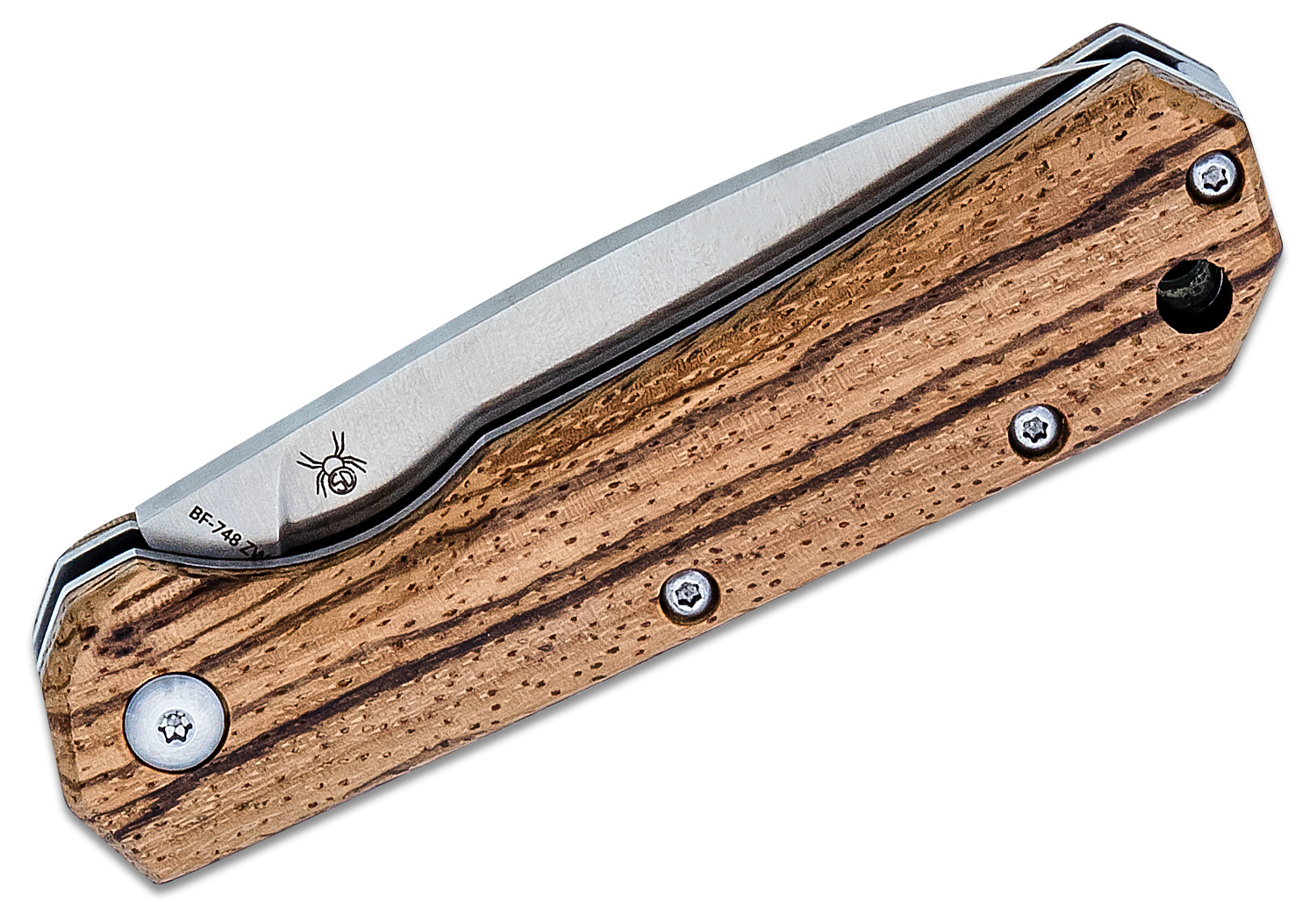 Fox BlackFox BF-748 ZW Ciol Folding Knife 2.76" 440C Satin Plain Blade ...