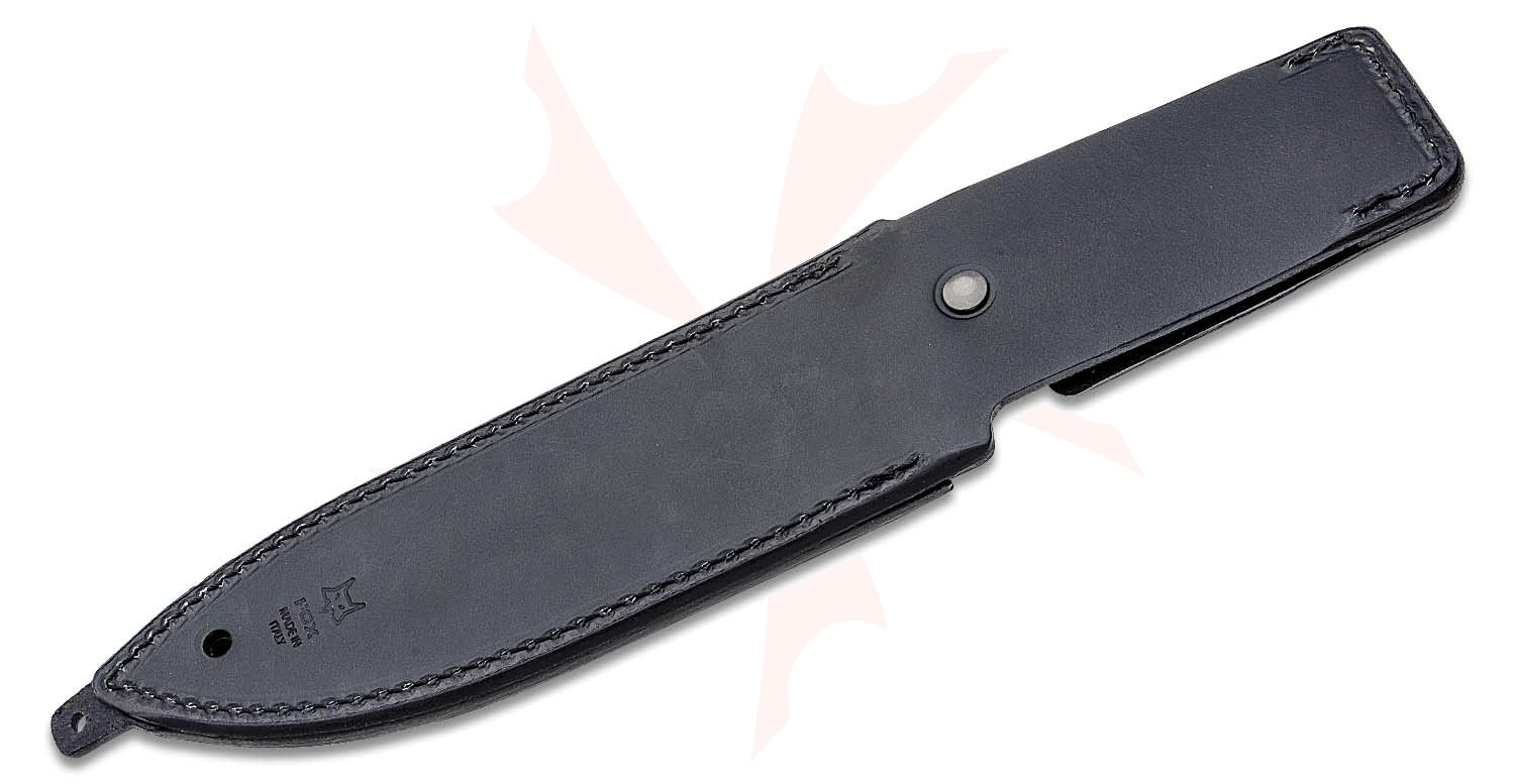 Fox FX-140XL MB Fixed Blade Knife 7.28" Niolox Satin Drop Point, Black ...