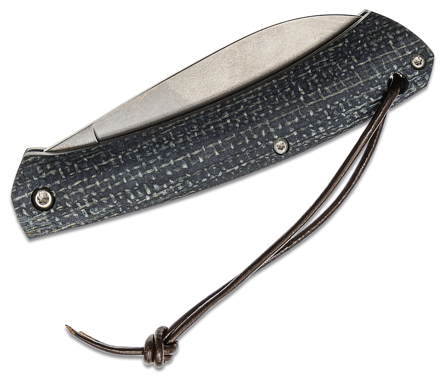 Fox FX-230 MI Nauta Slipjoint Folding Knife 3.30" 420C Stonewashed Plain Blade, Black Micarta ...