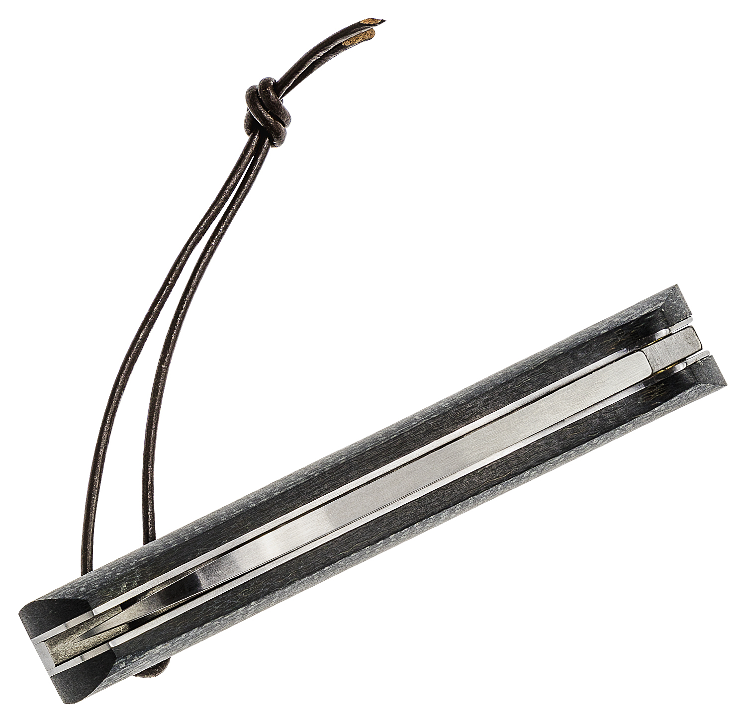 Fox FX-230 MI Nauta Slipjoint Folding Knife 3.30" 420C Stonewashed Plain Blade, Black Micarta ...